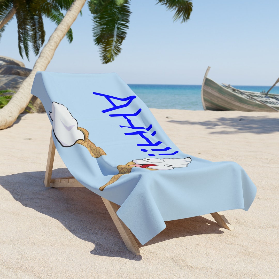 AHH Screaming Ice Cream: Funny Beach Towel - Etsy
