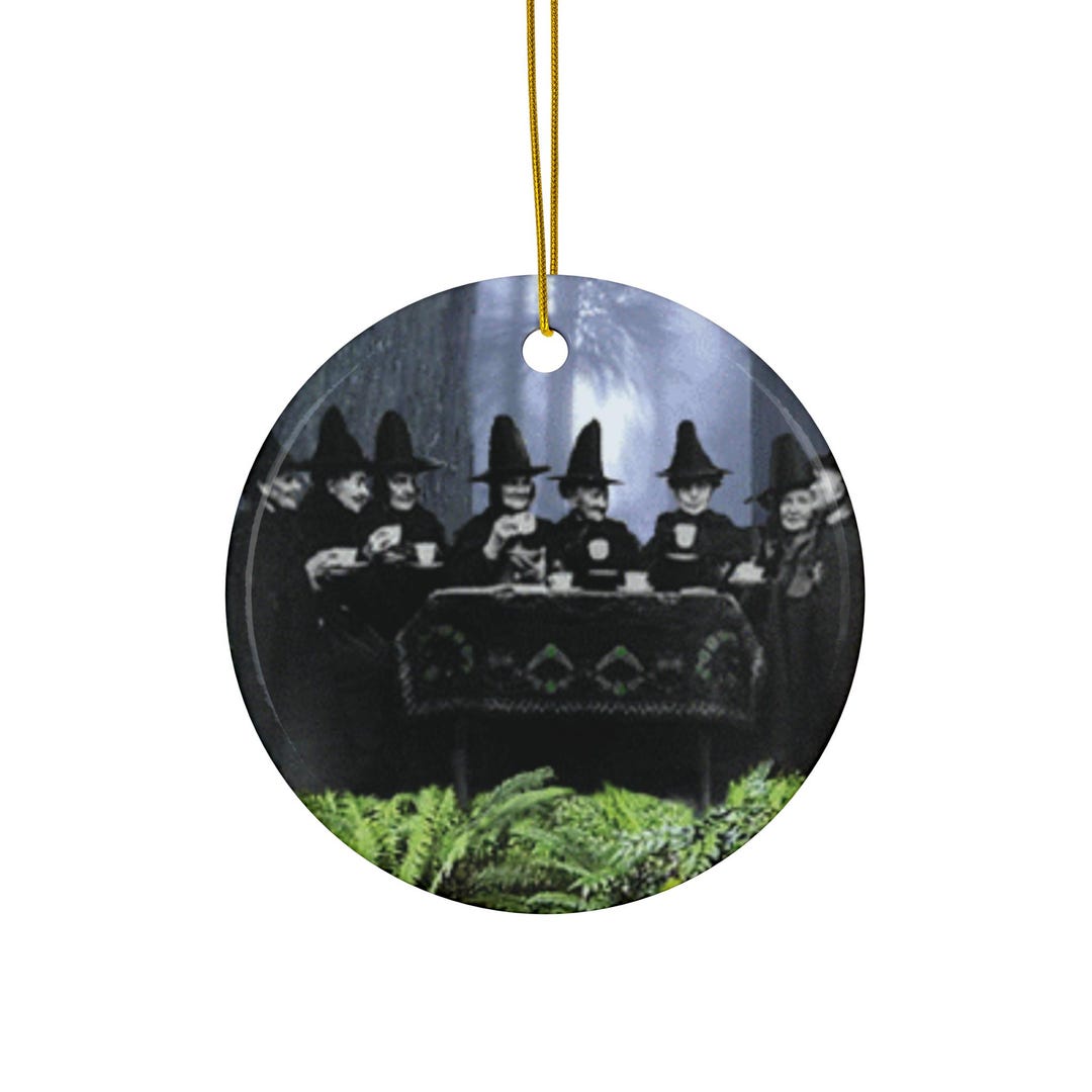 Witches Coven Halloween Christmas Ceramic Ornament, 4 Shapes - Etsy