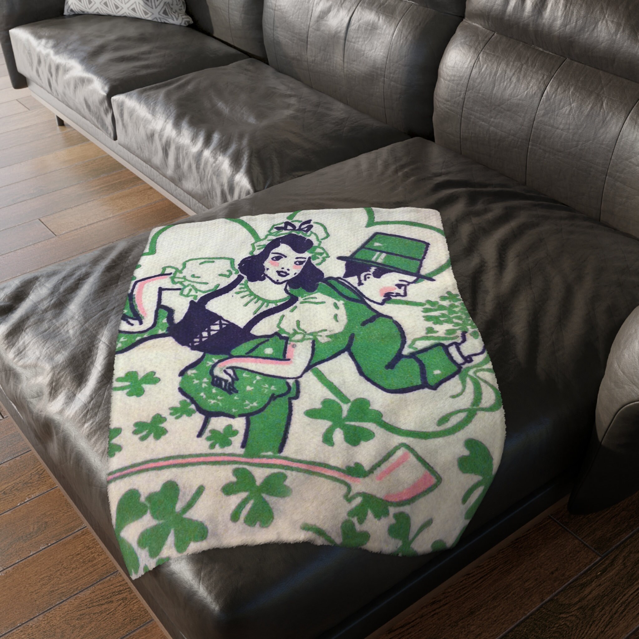 Vintage Irish Couple Dancing Druid Princess Coolers Shamrocks St ...