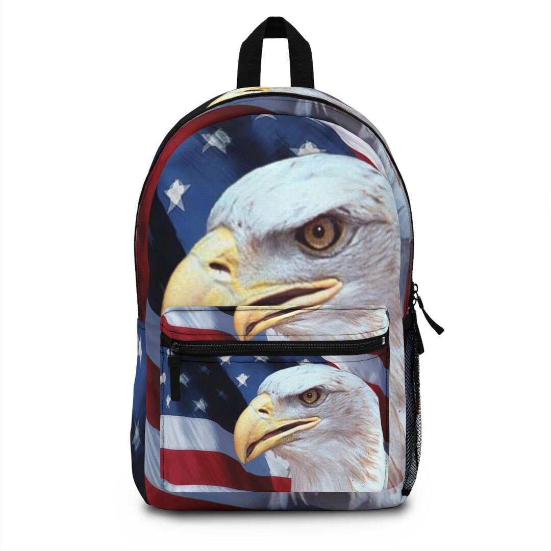 American Flag Bald Eagle Backpack - Etsy