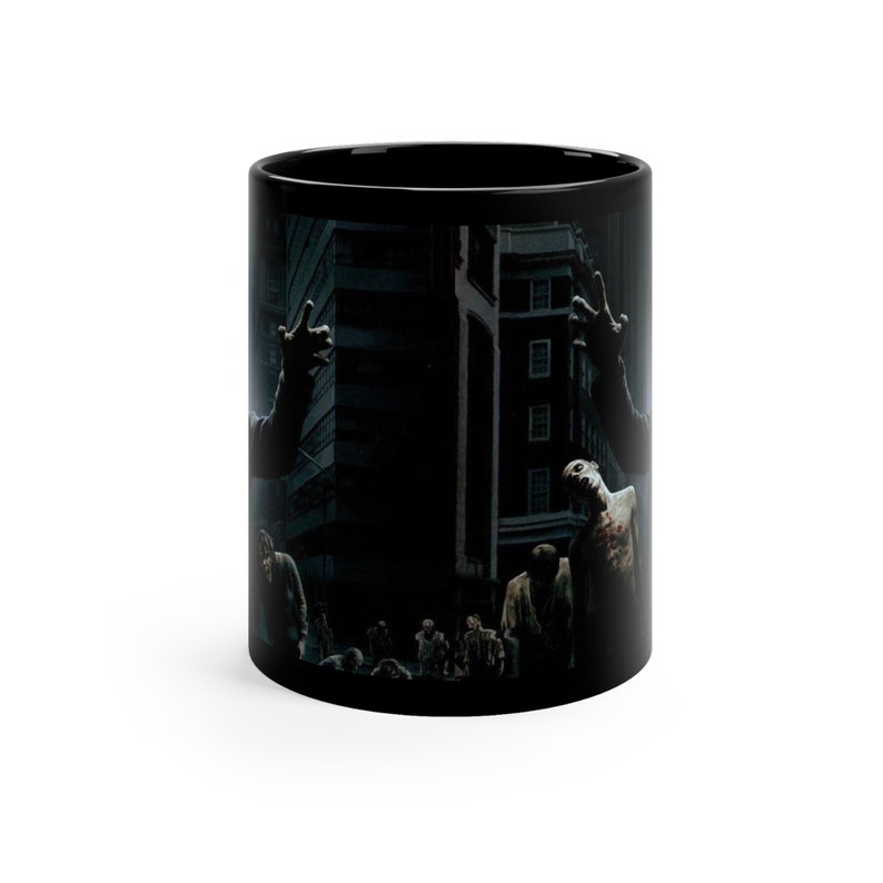 Reaching Zombie Halloween Black Coffee Mug, 11oz - Etsy