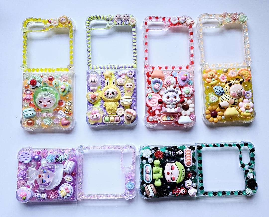 Samsung Galaxy Z Flip 6 Super Cute Decoden Phone Case, Handmade Decoden ...