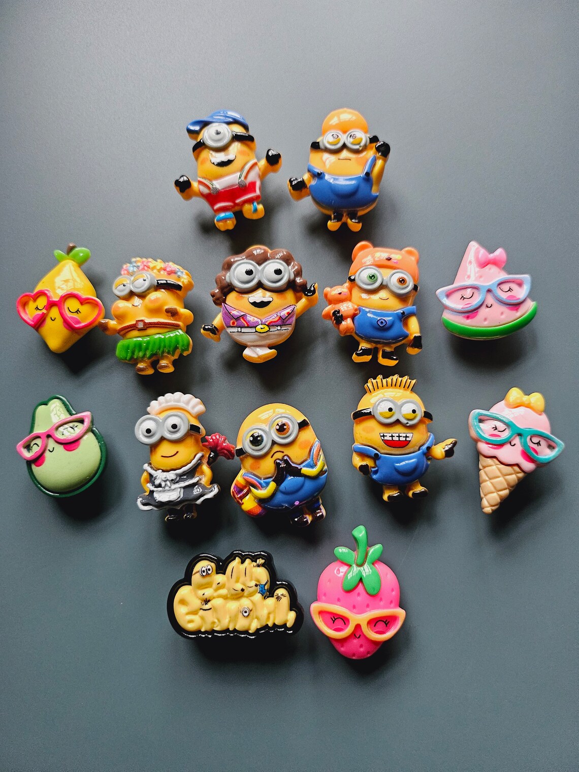 14pcs/set Cute Minions Cartoon Mixed Croc Charms, Croc Jibbitz, Shoes ...