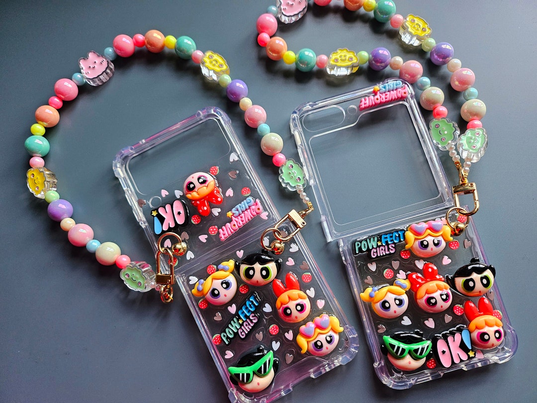 Samsung Galaxy Z Flip 4 , 5, 6 Super Cute Powerpuff Girls Resin Phone ...