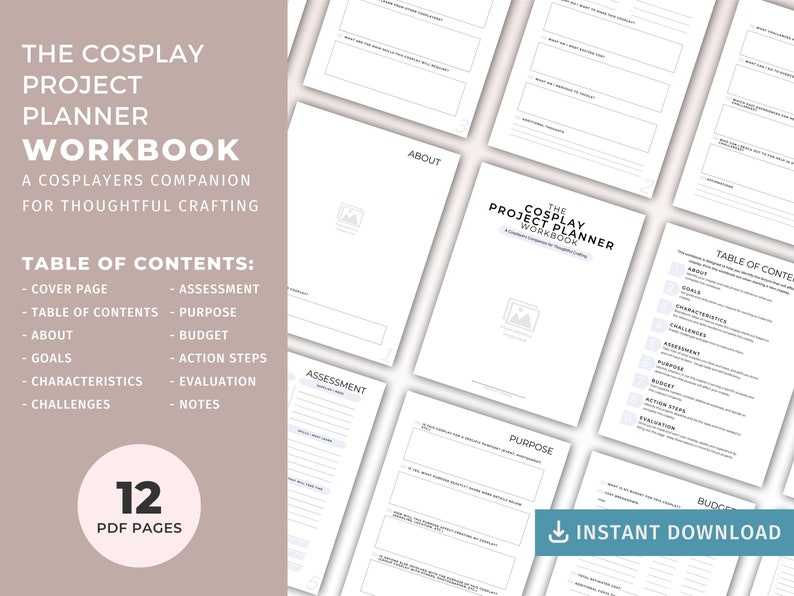 PRINTABLE BUNDLE: the Integrated Cosplay Planner & the Cosplay Project ...
