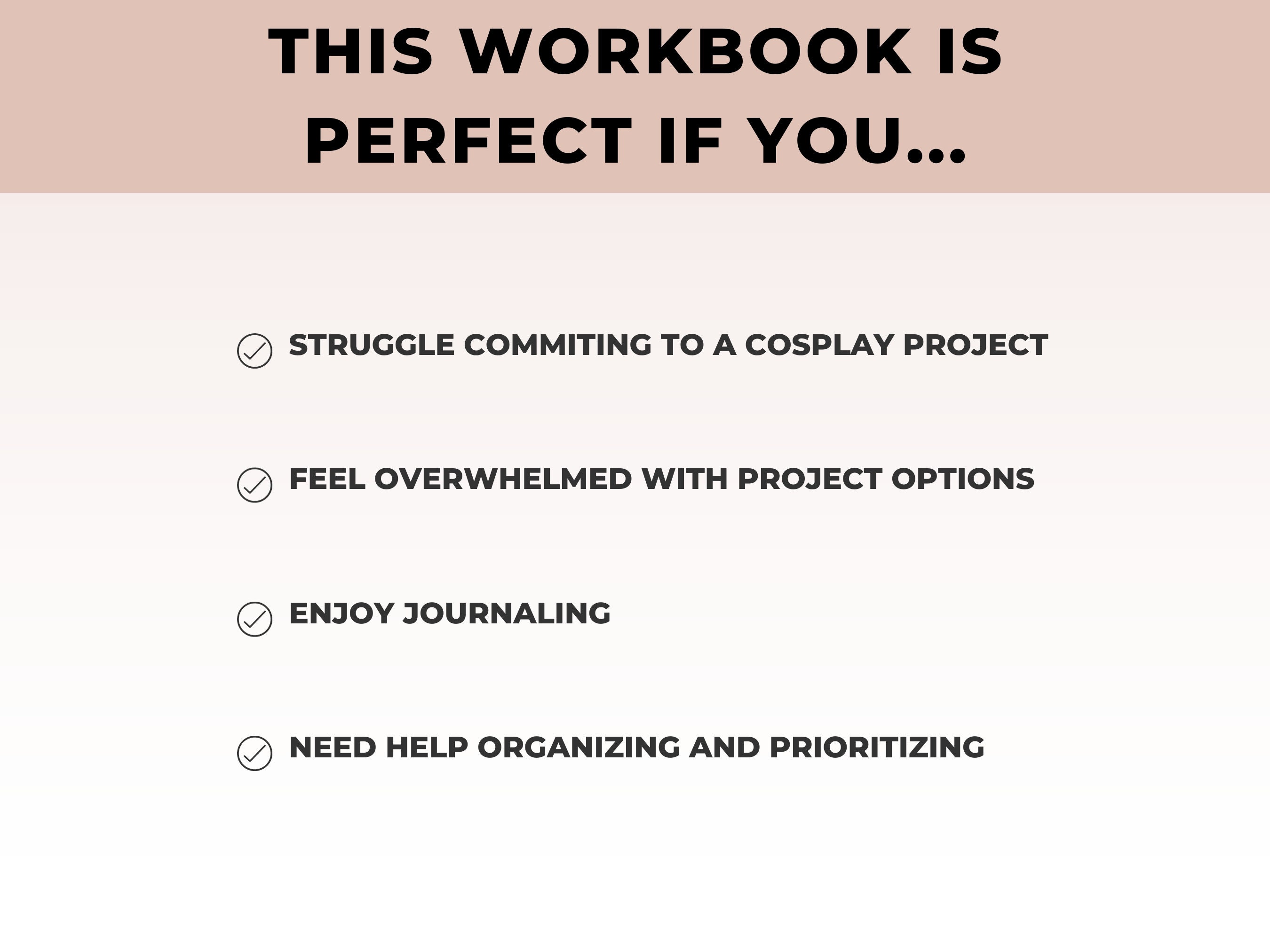 The Cosplay Project Planner Workbook Digital Download, Printable ...