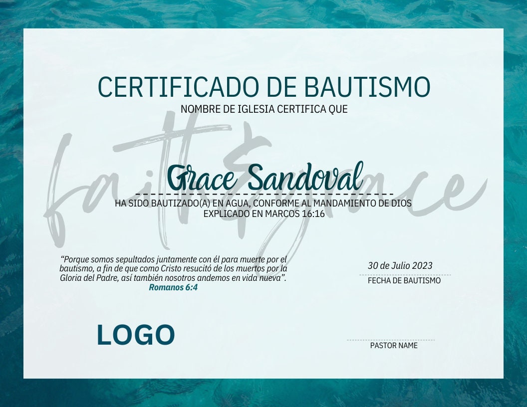 Modelo De Certificado De Bautismo En Agua En Tagalo Como Sacar