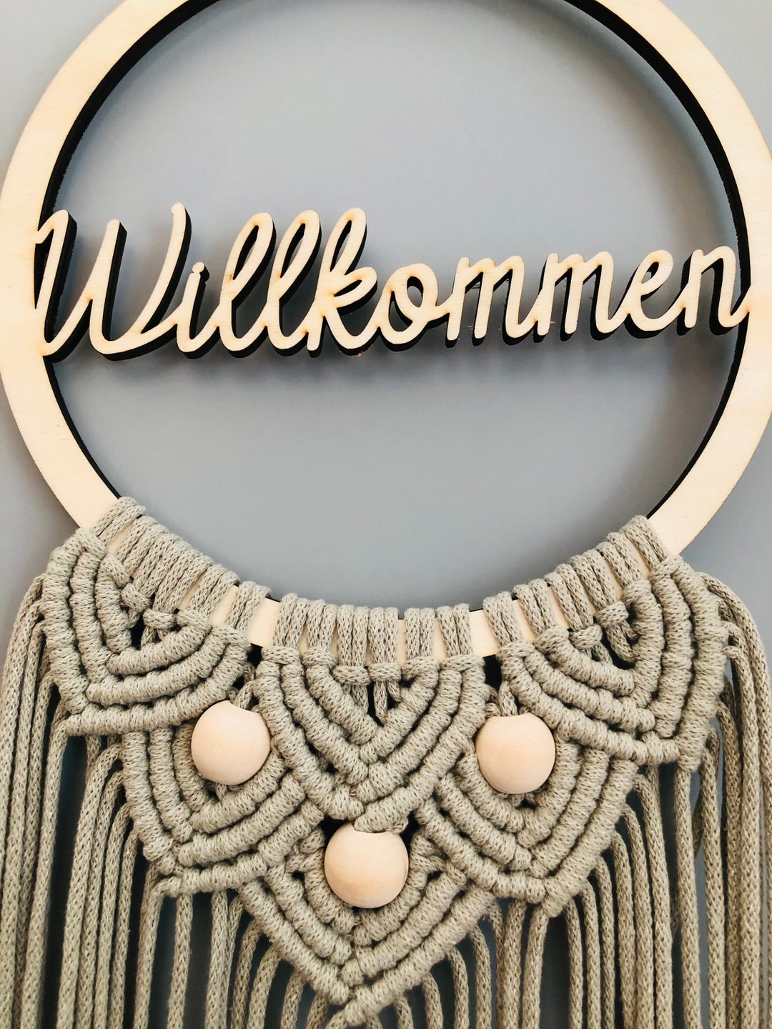 Wooden Sign Welcome - Welcome Sign - Housewarming Gift - Macrame - Etsy