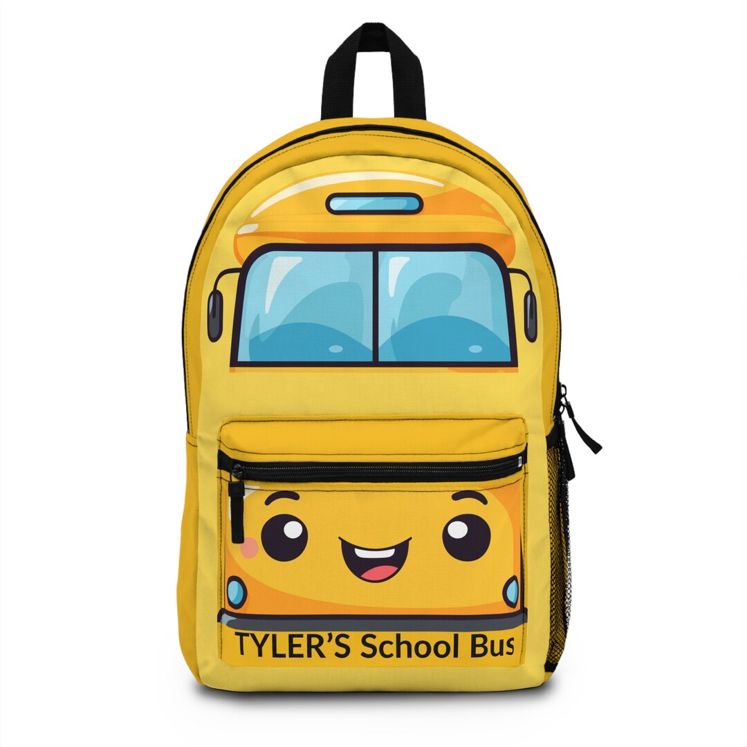 Custom Kids School Bus Backpack, School Bus Backpack Kid's Backpack ...