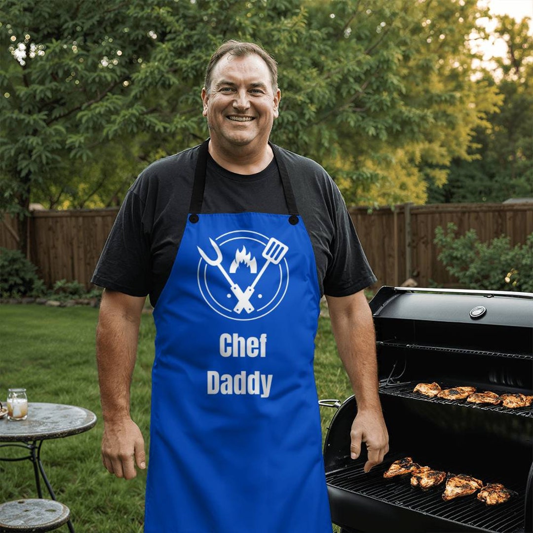 Chef Daddy Grilling Apron, BBQ Apron for Dad - Etsy