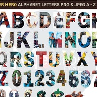 Superhero Alphabet PNG, Superhero Letter Font Clip Art, Superhero ...