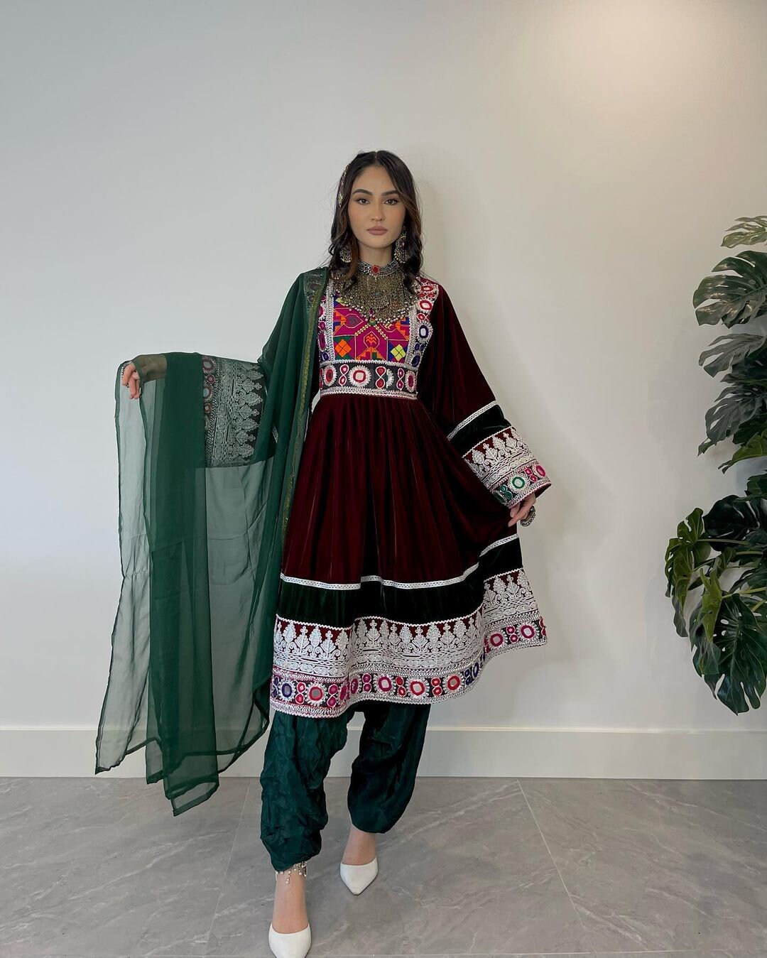 Exquisite Vintage Handmade Afghan Dress With Traditional Charma ...