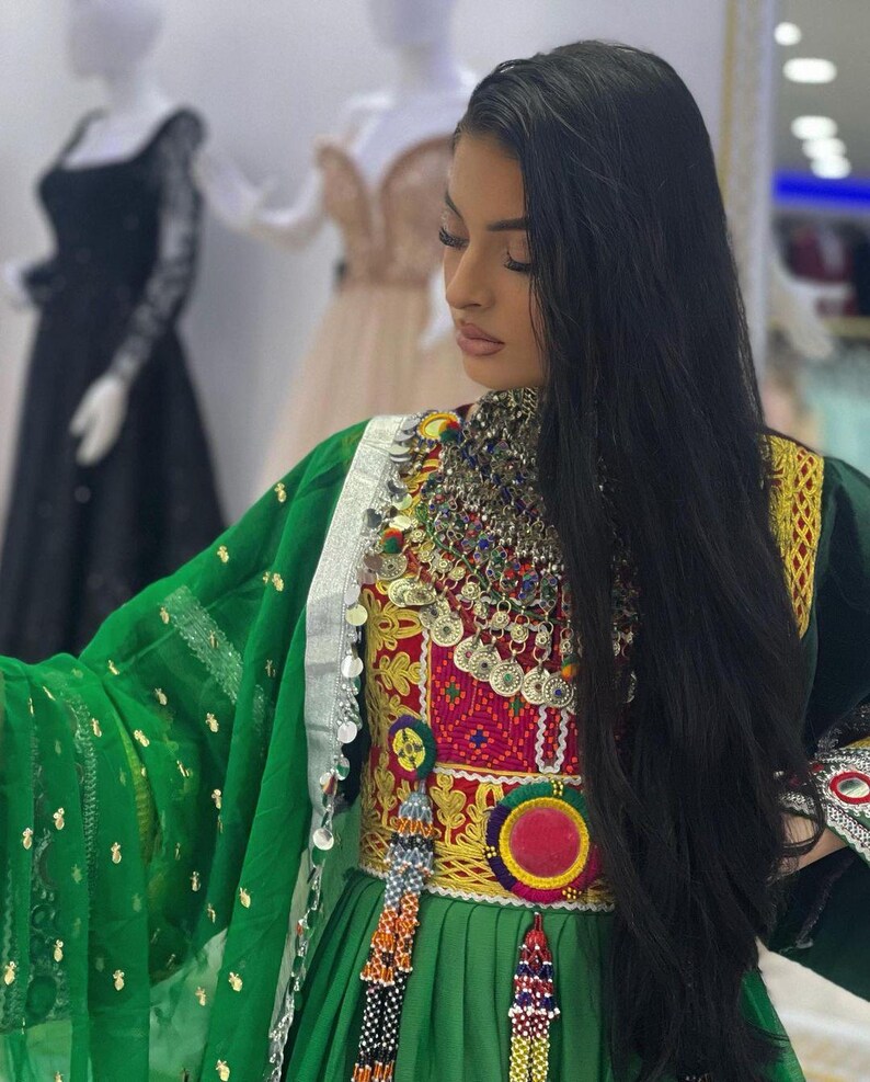 Afghan Short Dress Traditional Afghan Dress Kochi Afghan Wedding Dress ...