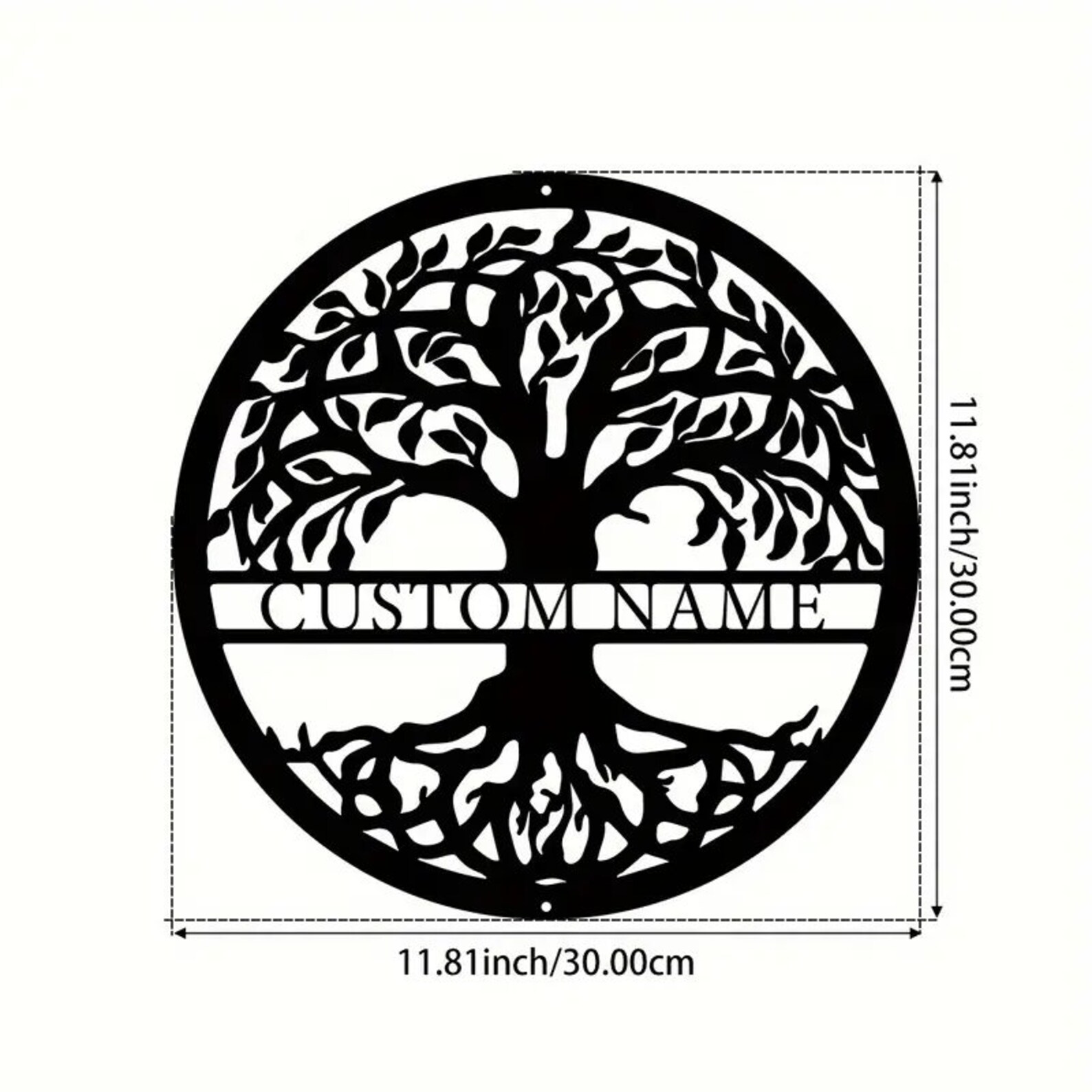 Custom Metal Tree Sign, Personalized Tree Signs, Farmhouse Wall Decor ...