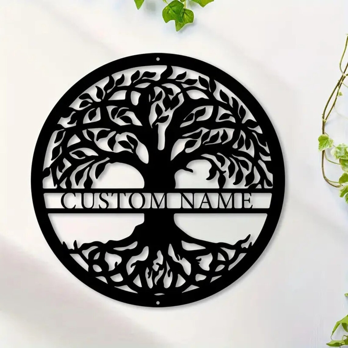 Custom Metal Tree Sign, Personalized Tree Signs, Farmhouse Wall Decor ...