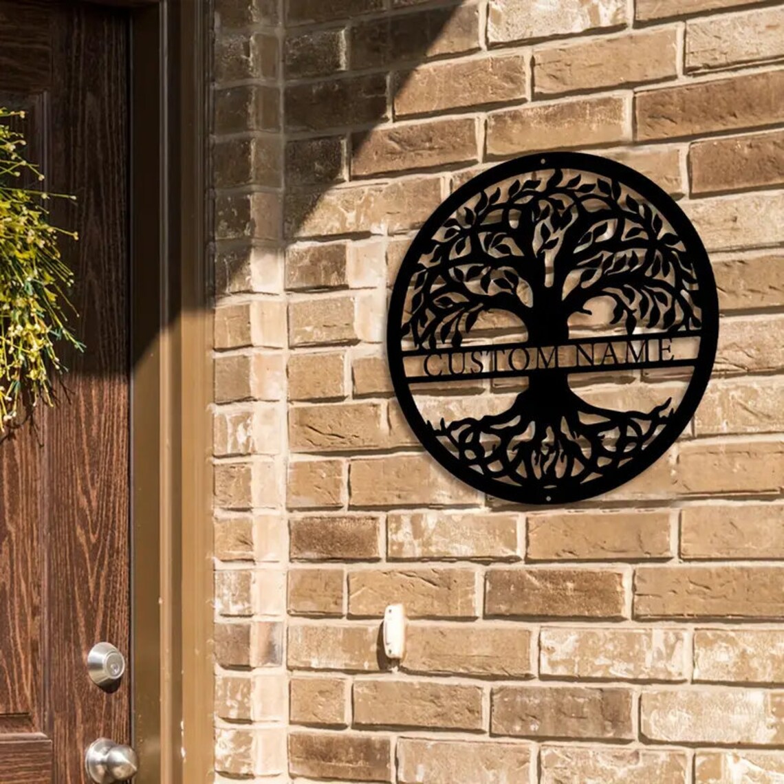 Custom Metal Tree Sign, Personalized Tree Signs, Farmhouse Wall Decor ...