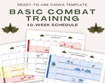 Army Basic Combat Training 10 Week Schedule and Countdown Calendar for ...