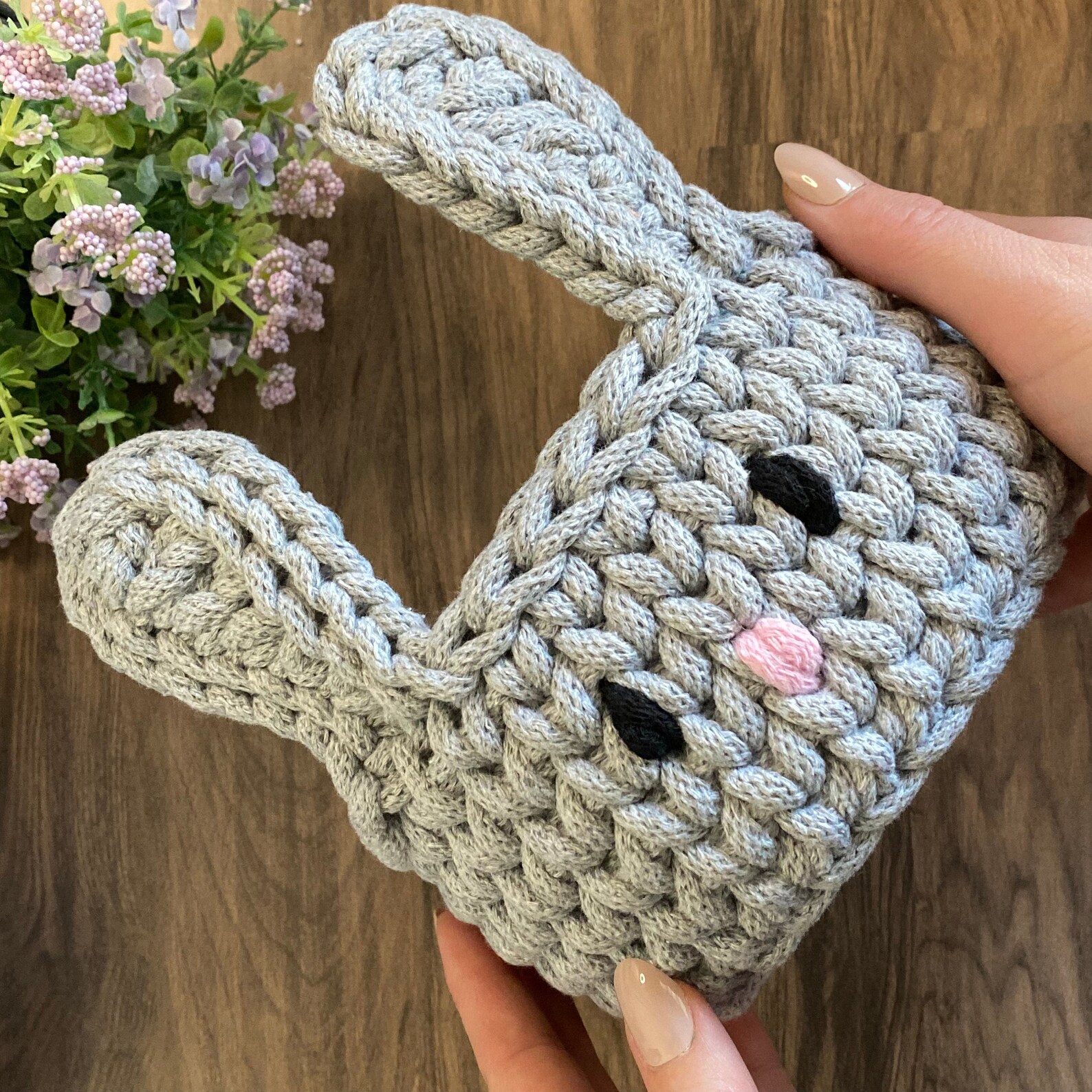Bunny Basket Crochet Pattern, Crochet Pattern for Easter Basket, Egg ...