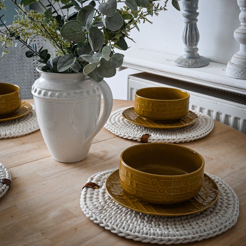 Boho Rustic Table Mat, Country Kitchen Placemat, Eco Friendly Placemat ...