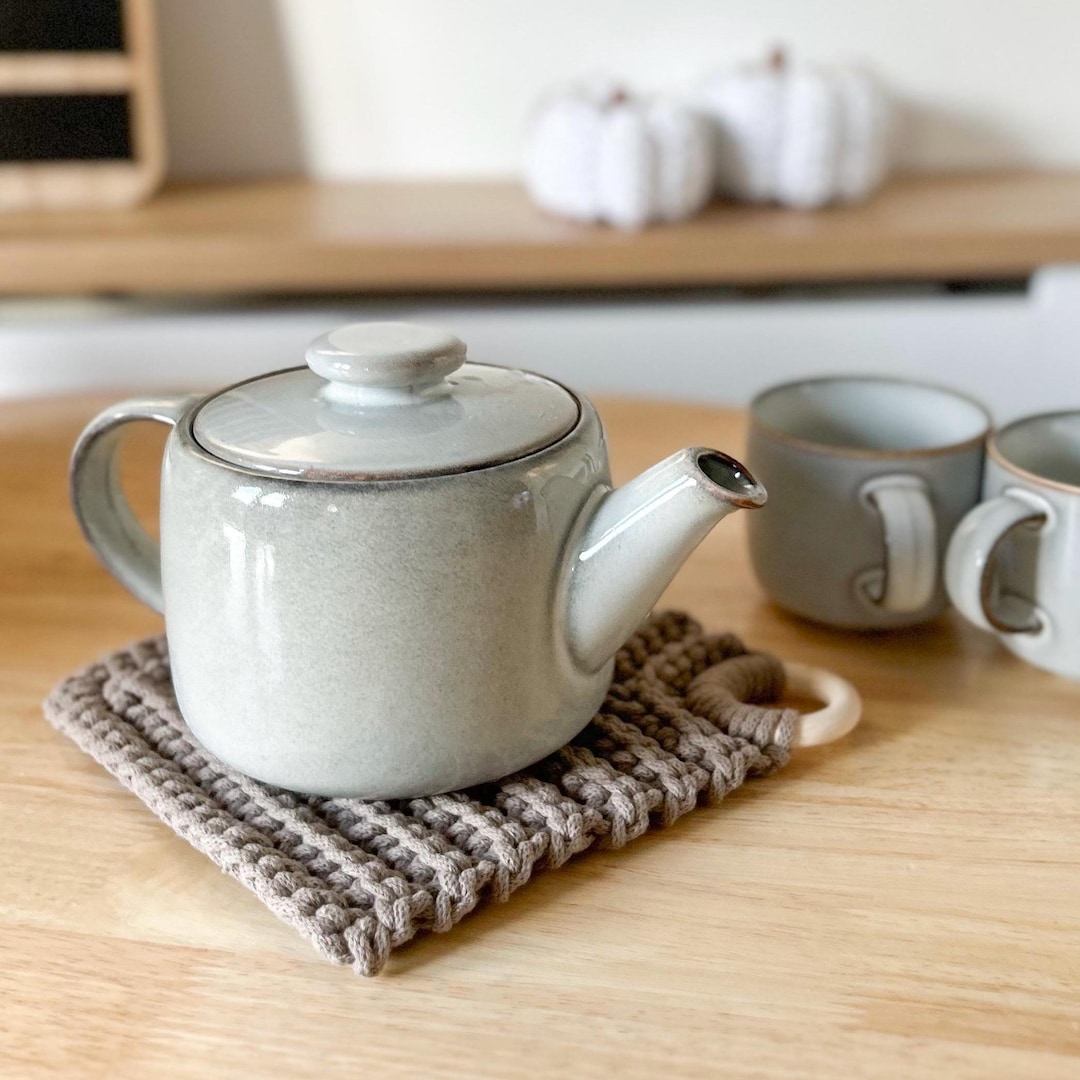 Eco Cotton Hot Pot Trivet, Table Protection for Hot Pans, Rustic ...