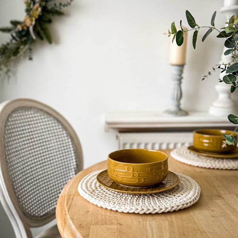 Boho Rustic Table Mat, Country Kitchen Placemat, Eco Friendly Placemat ...
