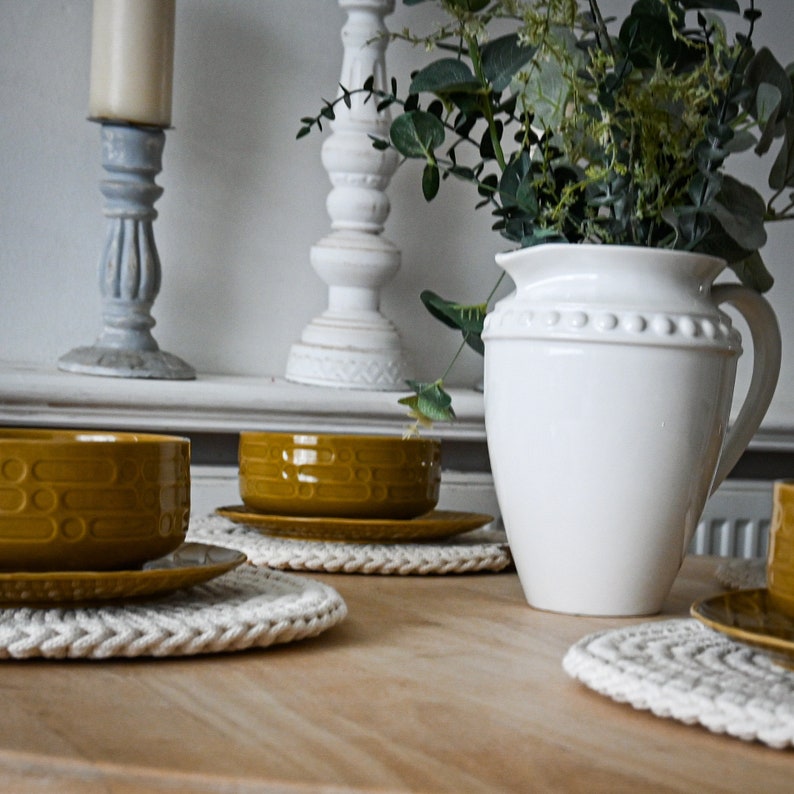 Boho Rustic Table Mat, Country Kitchen Placemat, Eco Friendly Placemat ...