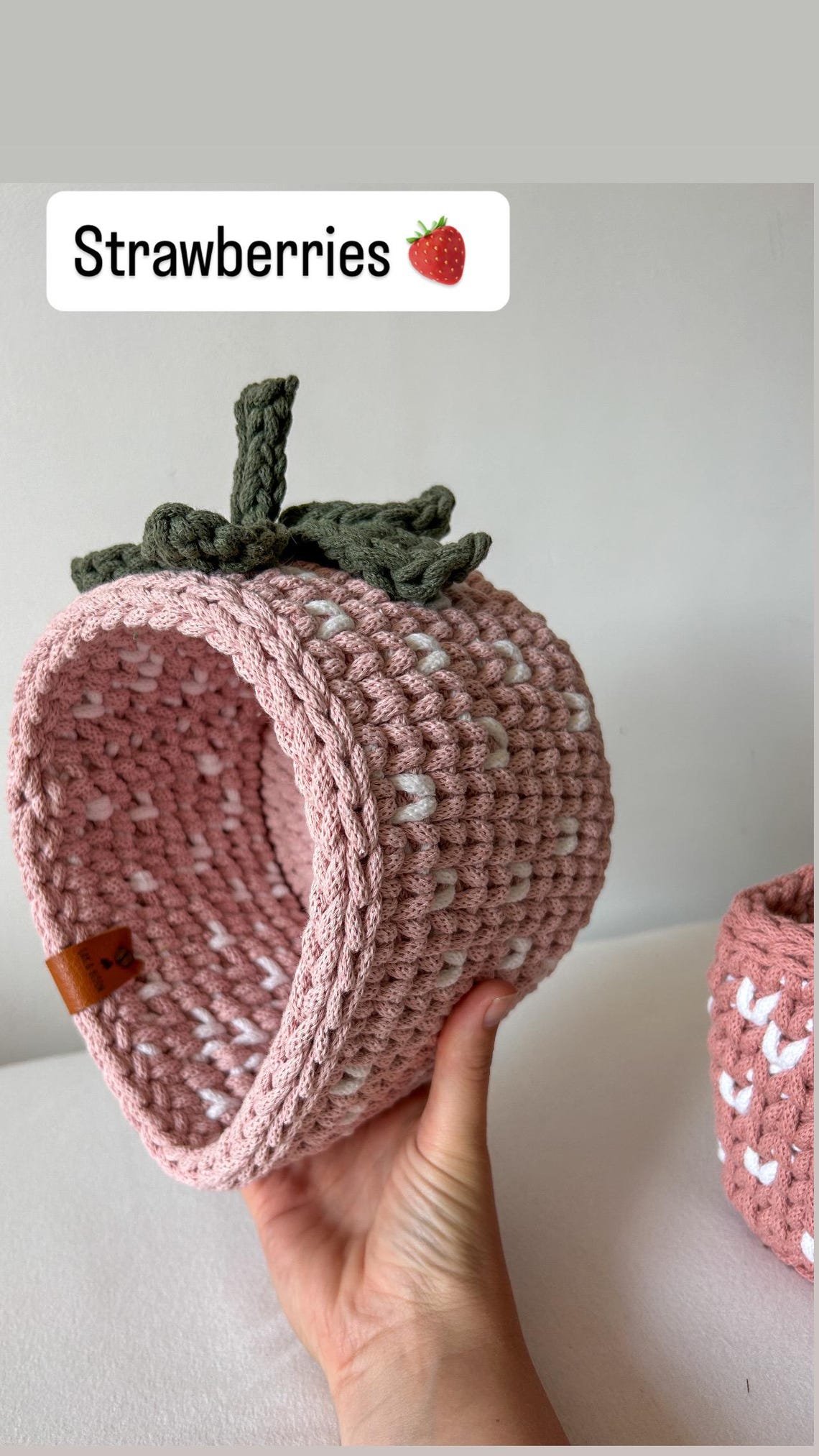 Strawberry Basket, Nursery Storage for Toys, Fruit-themed Room Decor ...