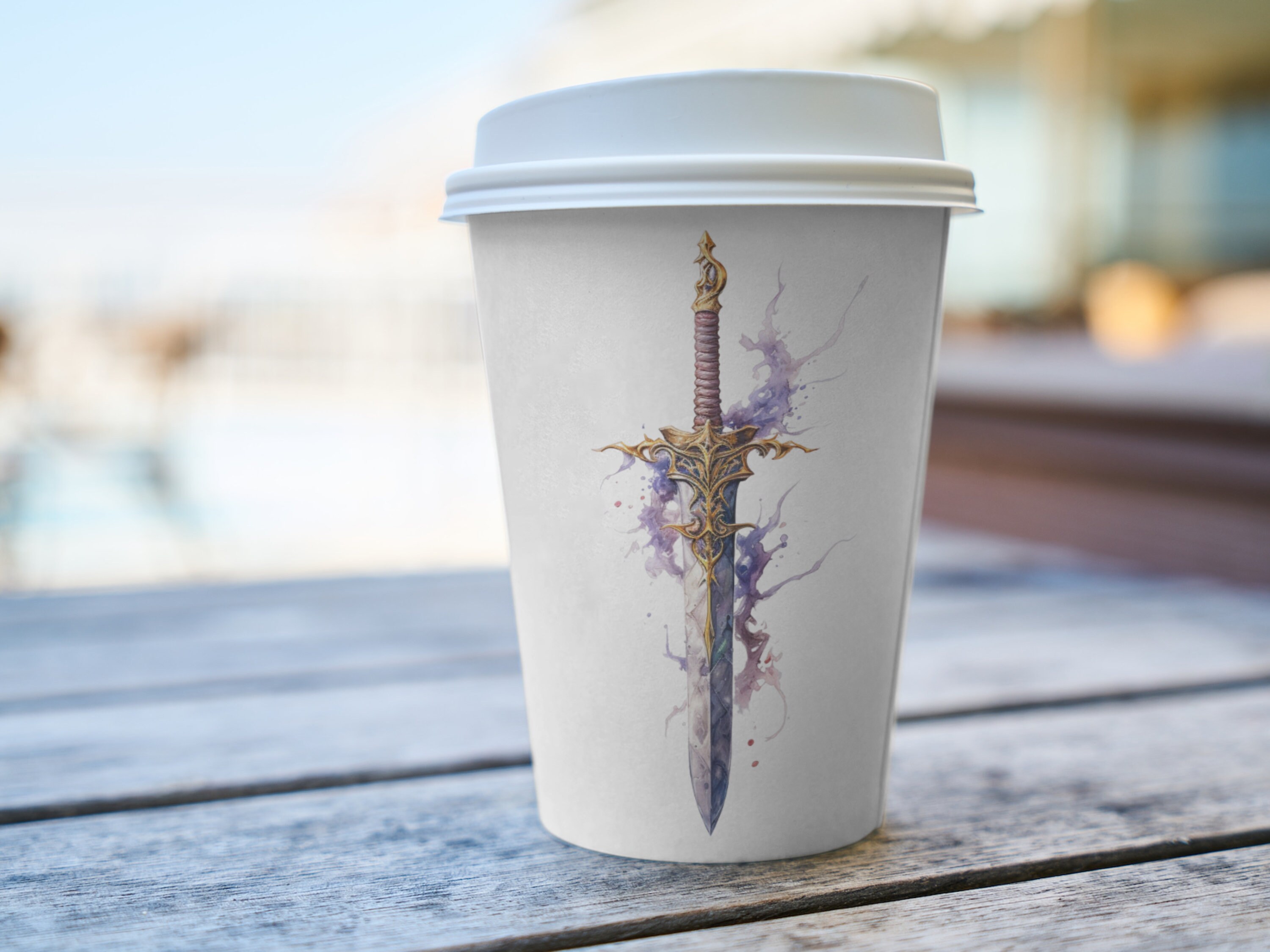 Watercolor Fantasy Swords Clipart Magical Daggers and Blades Inspired ...