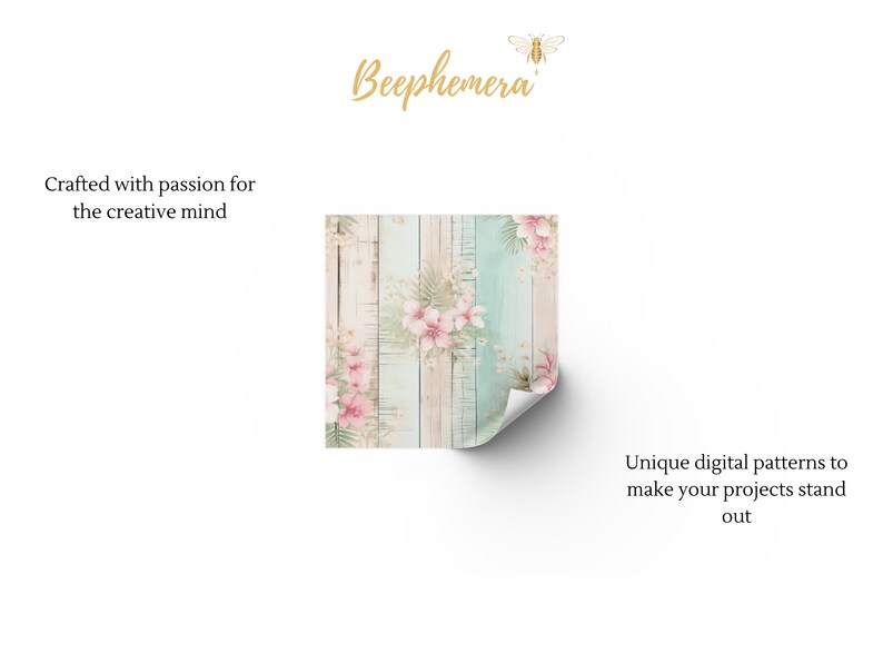 Shabby Wood Textures Digital Paper, Seamless Floral Rustic Wood Digital ...