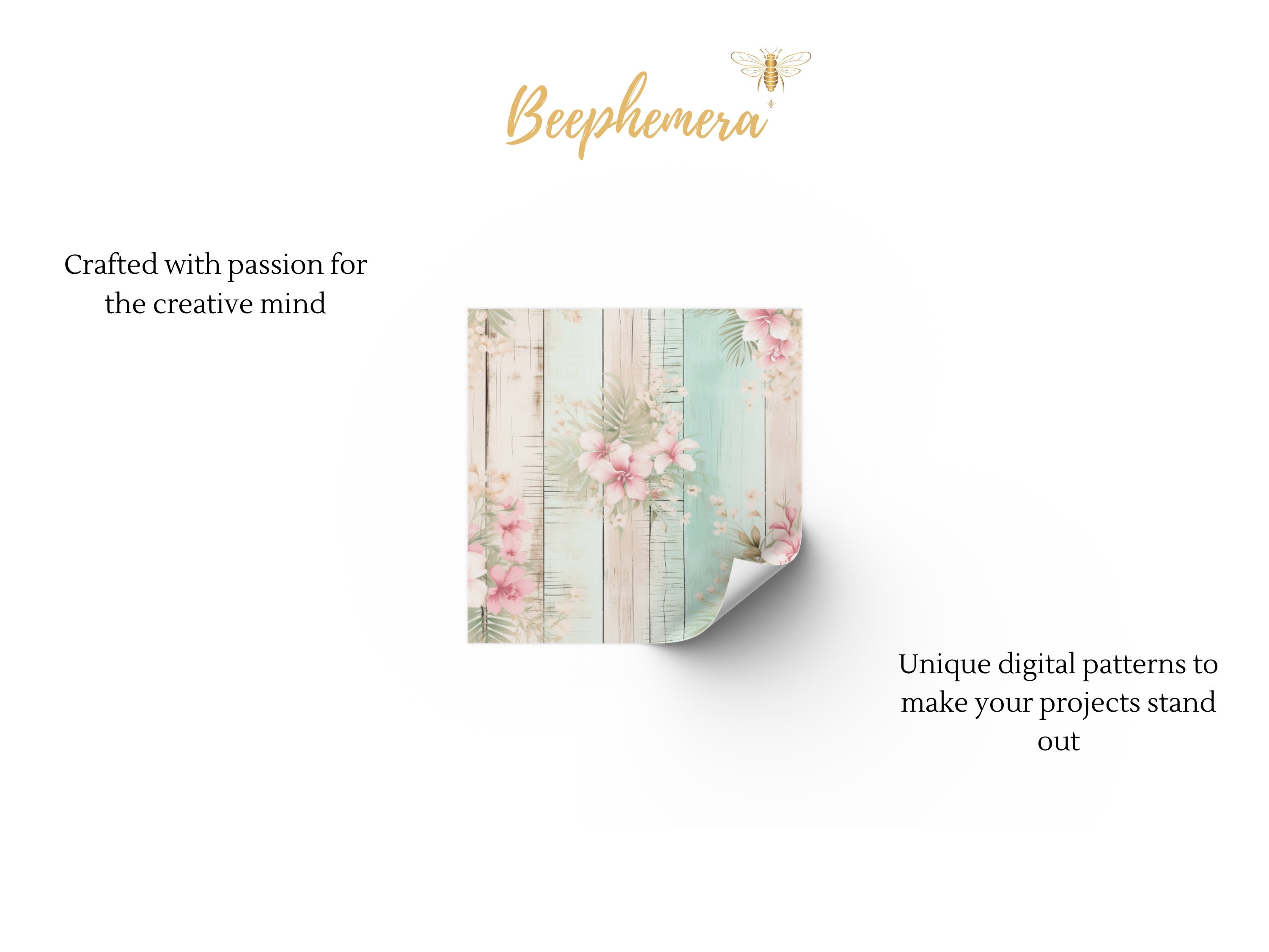 Shabby Wood Textures Digital Paper, Seamless Floral Rustic Wood Digital ...