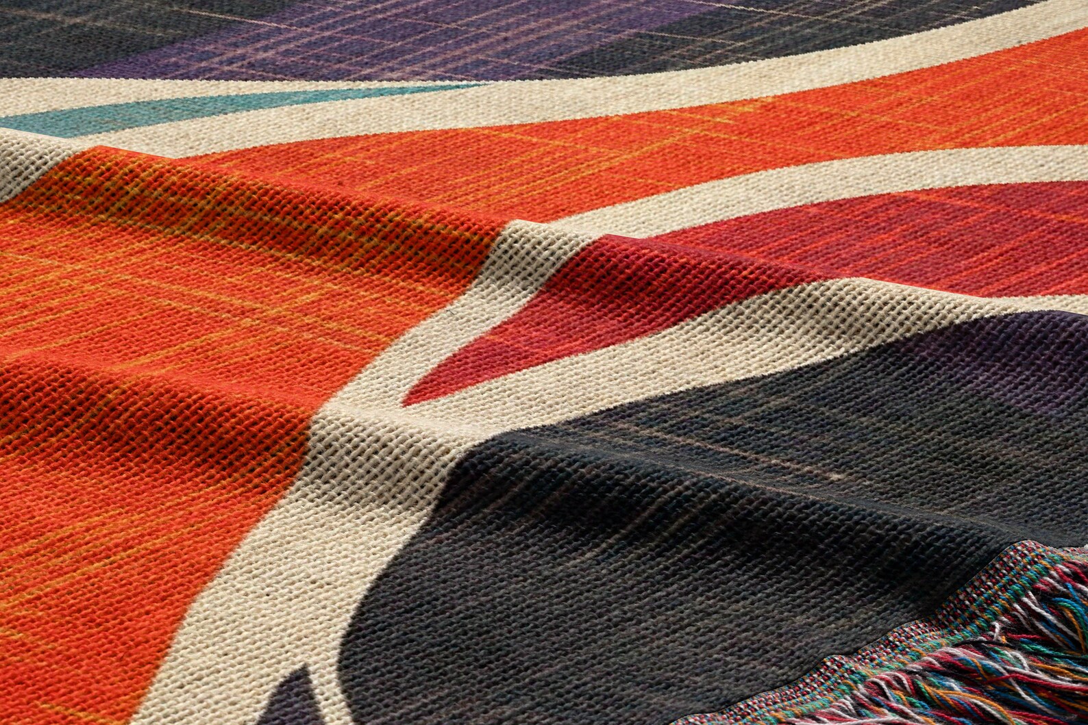 Midcentury Modern Groovy Pattern Woven Blanket - Retro Home Decor ...