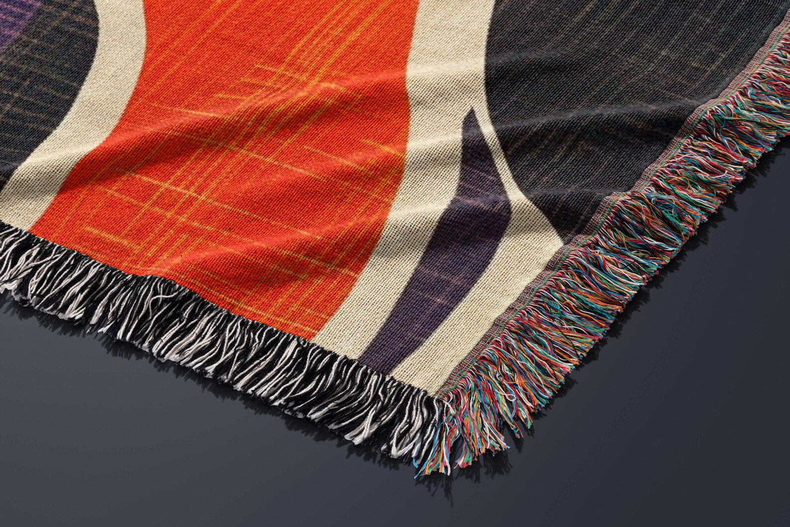 Midcentury Modern Groovy Pattern Woven Blanket - Retro Home Decor ...