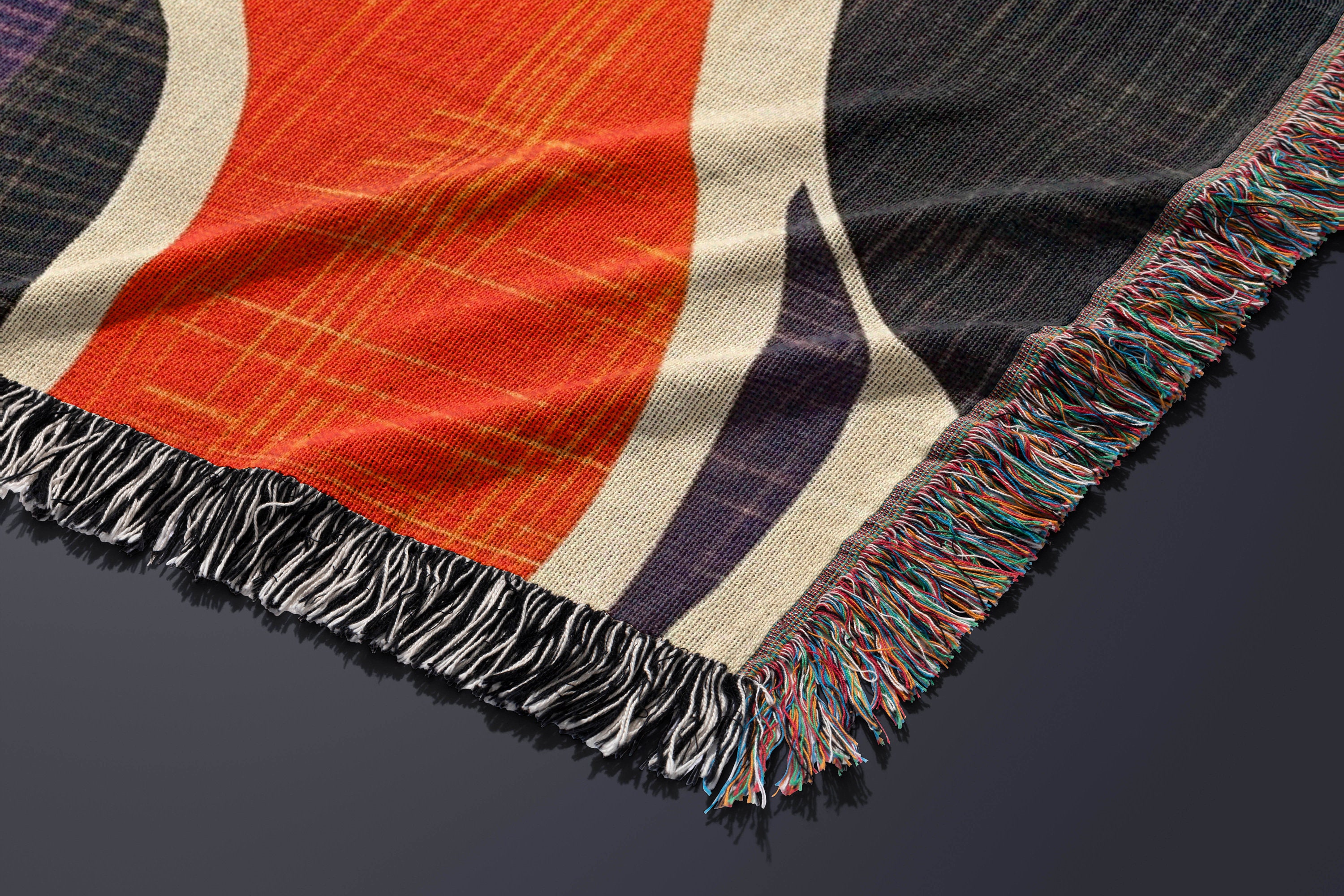 Midcentury Modern Groovy Pattern Woven Blanket - Retro Home Decor ...