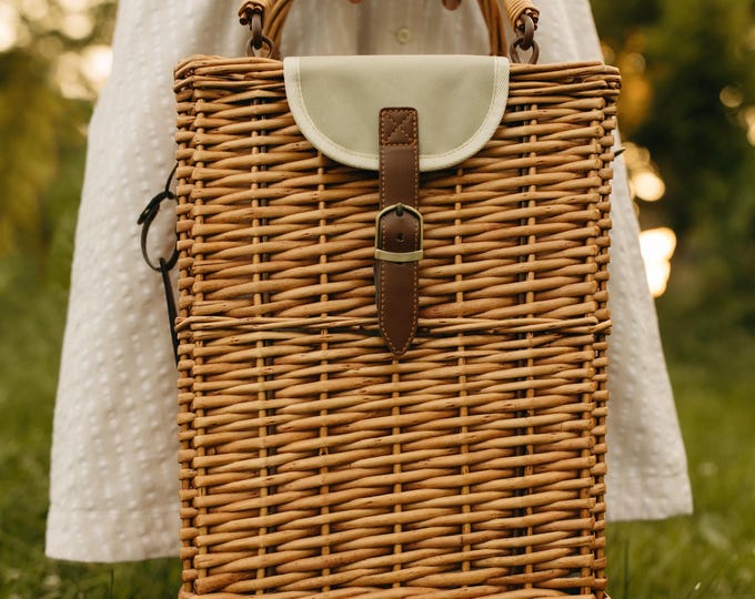 Vintage Vinyl Green White Cooler Picnic Basket, Lunch Box - Etsy