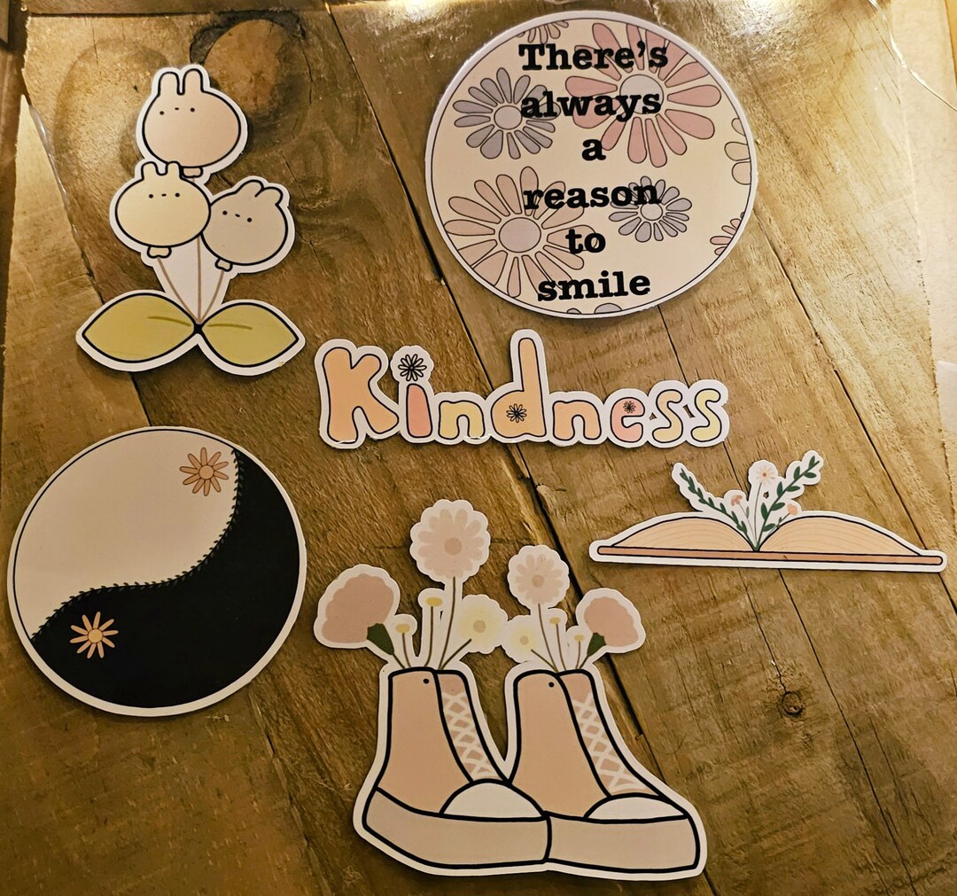 Cute Aesthetic Sticker Pack of 6 - Etsy