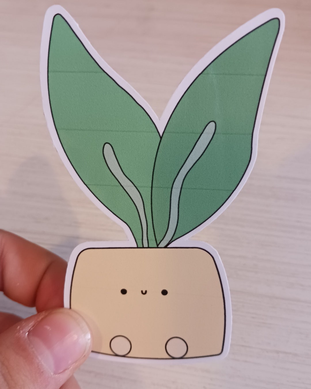 Cute Happy Plant Sticker - Etsy