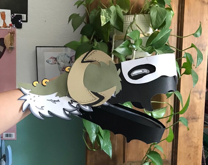 Dragon Puppet. Removable Skull. Paper Dragon Hand Puppet - Etsy