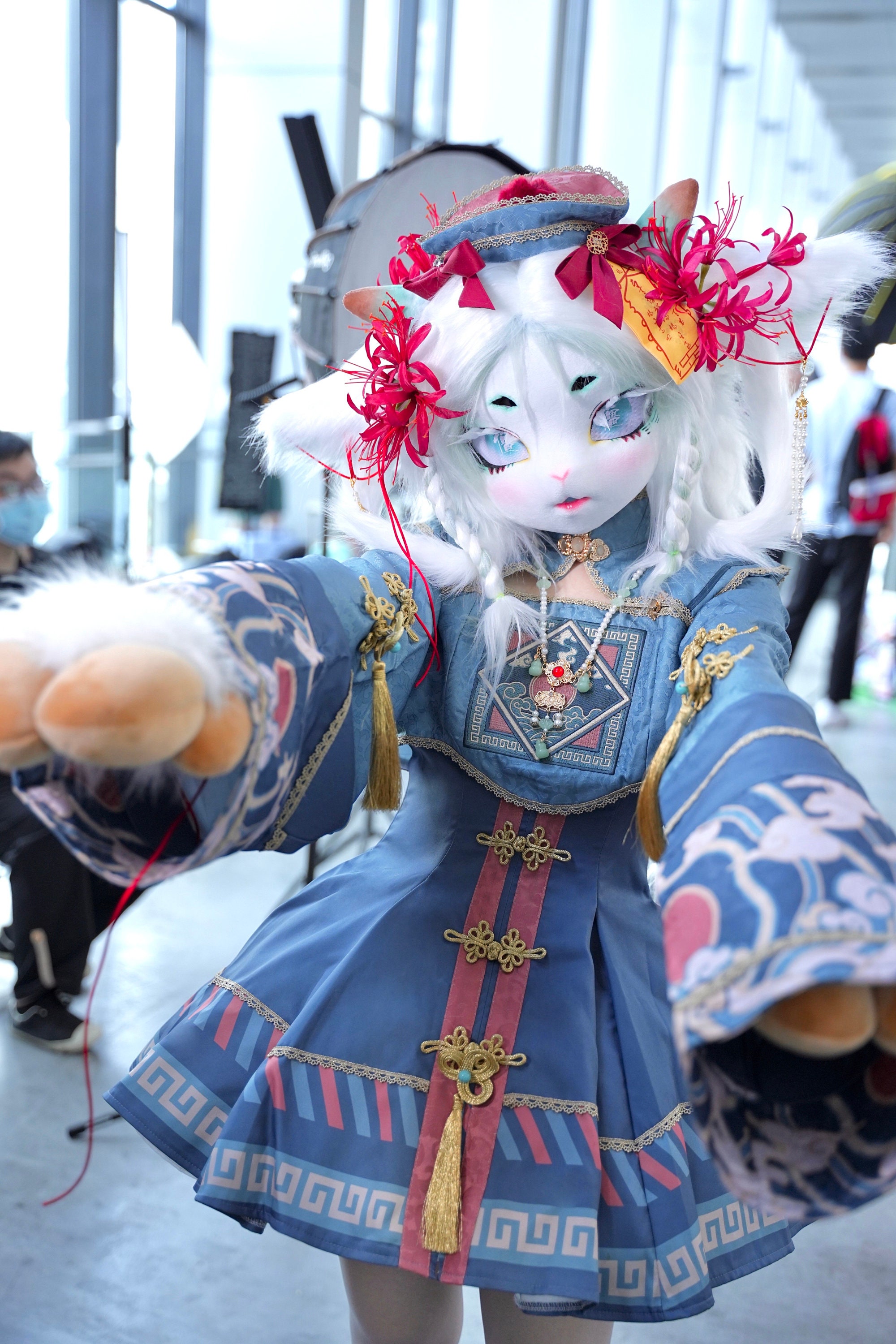 Fursuit Kig Head Zombie Lamb Set With Paw Tail Furry for Cosplay ...