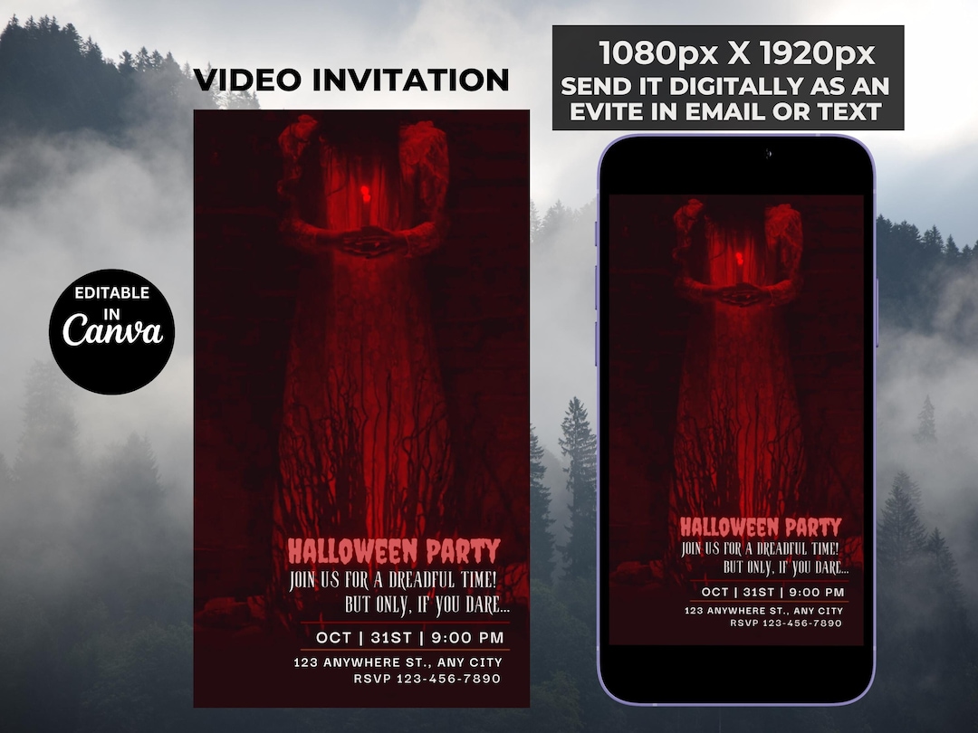 Animated Halloween Party Invitation, Video Halloween Party Invite ...