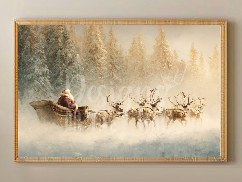 Santa Claus Painting, Santa Claus Printable, Vintage Santa Print, Old ...