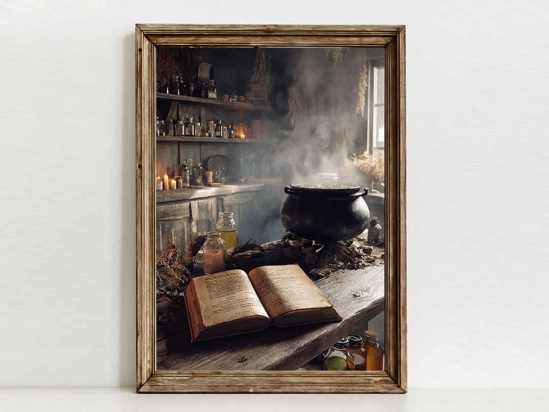 Witch Kitchen Poster, Witchcore Wall Art, Gothic Cottage Decor, Vintage ...