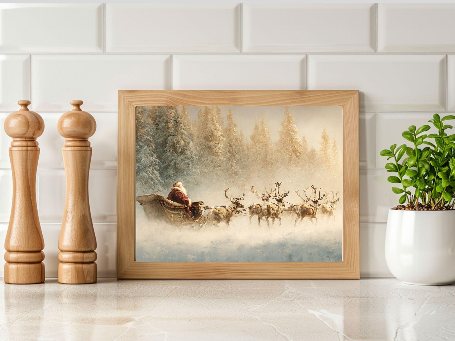 Santa Claus Painting, Santa Claus Printable, Vintage Santa Print, Old ...