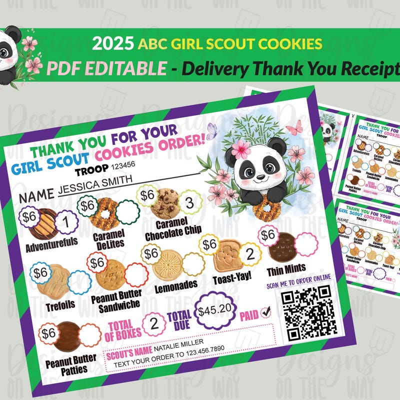 Girl Scout Cookies Menu 2024 - Etsy