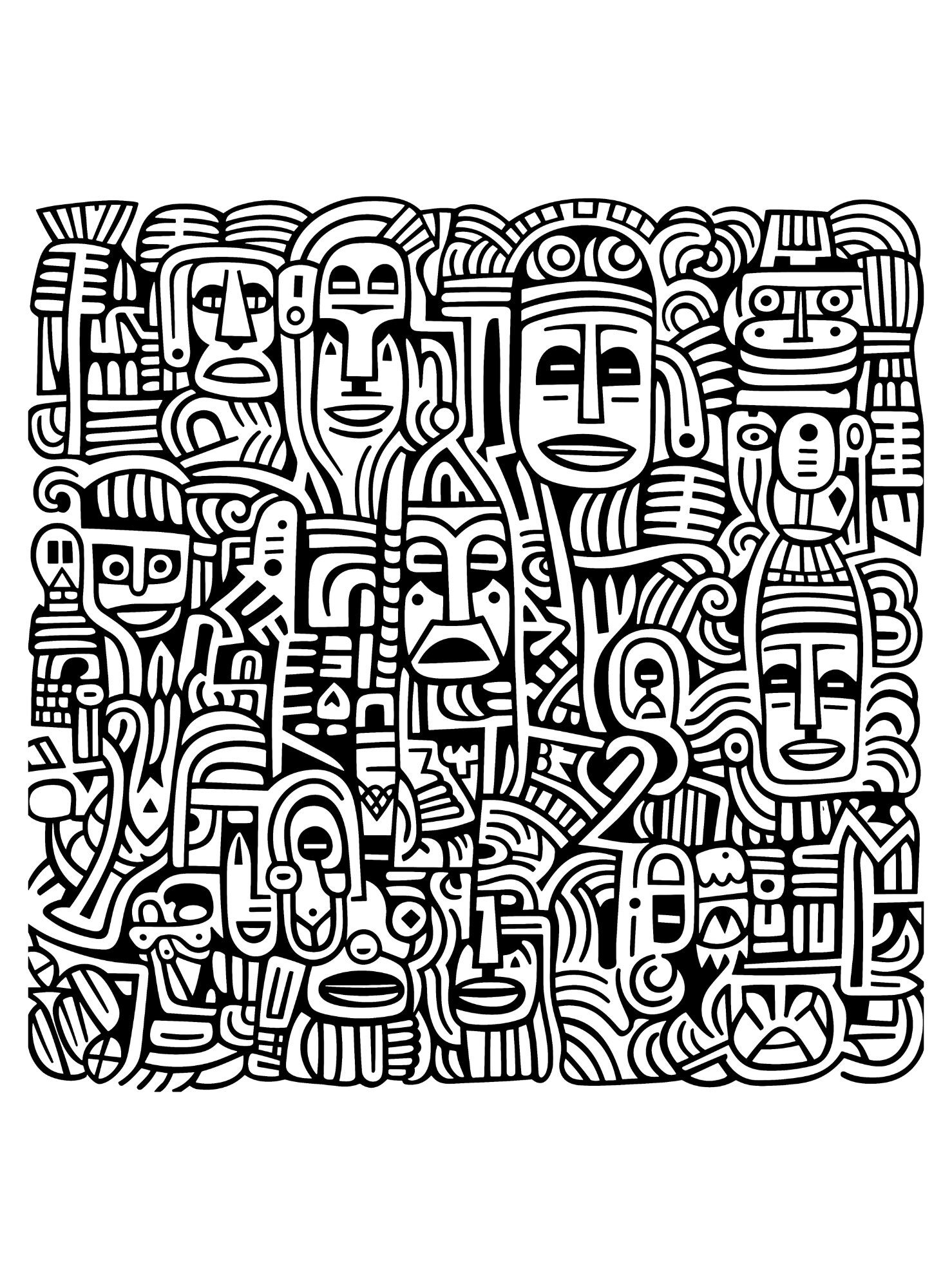 50 Doodle Mandala Patterns for Coloring, Random Patterns for Coloring ...