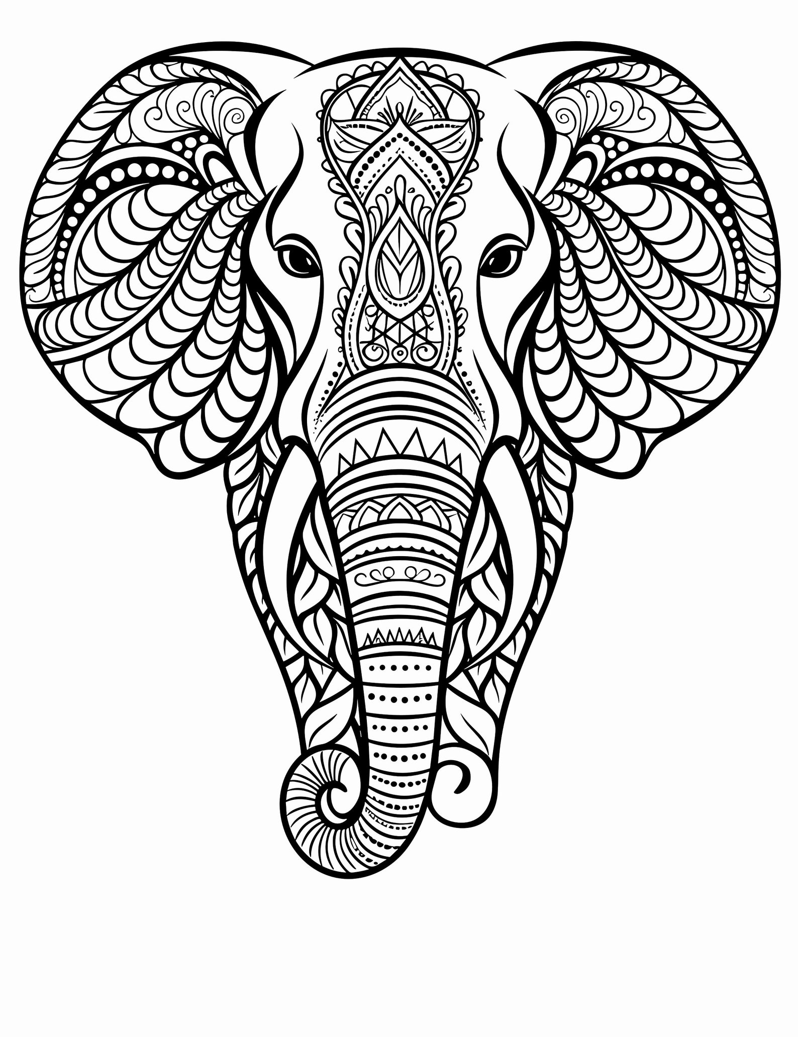 Elephant Mandalas, 50 Elephant Mandala Style Designs for Mindfulness ...