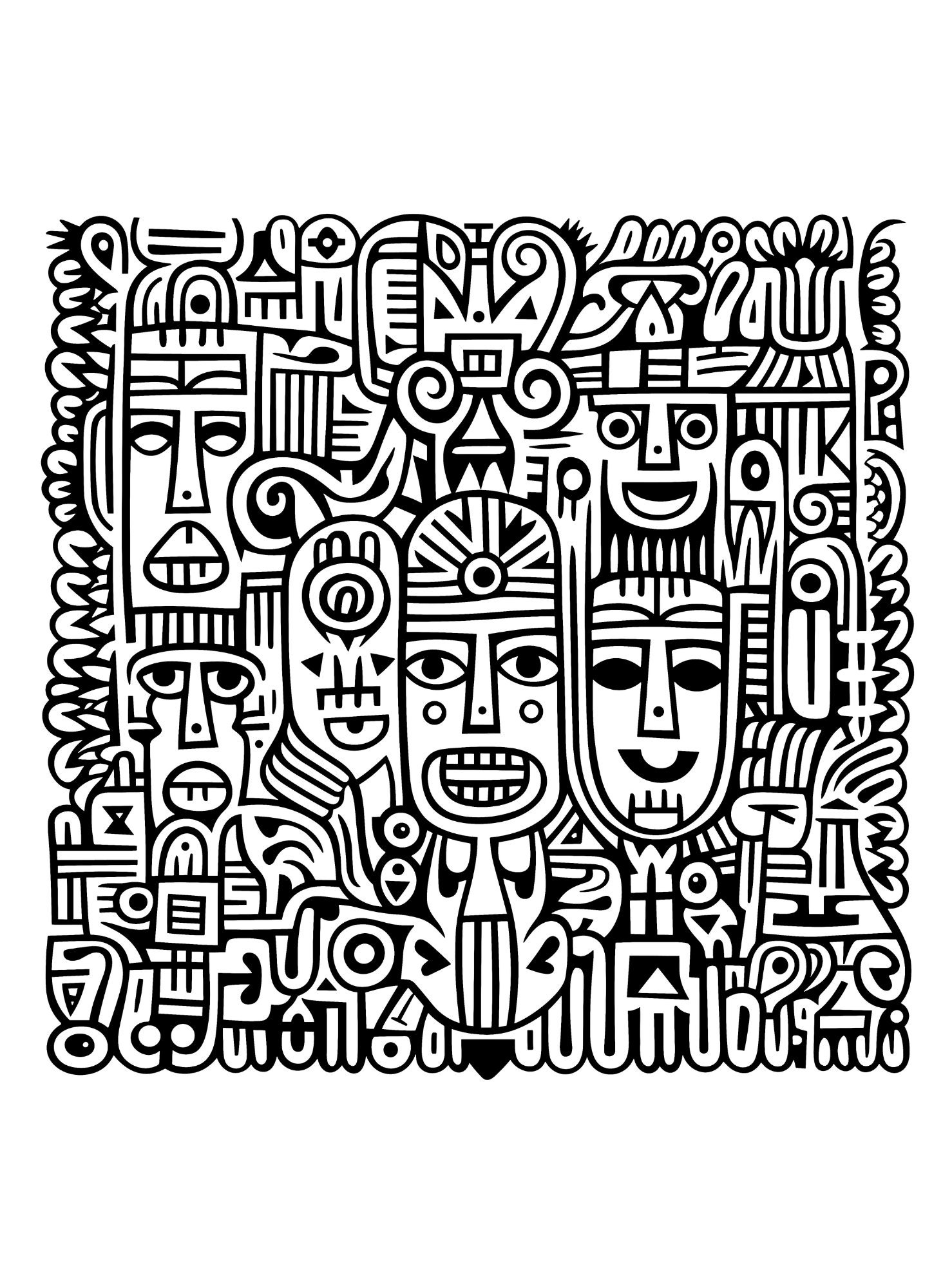 50 Doodle Mandala Patterns for Coloring, Random Patterns for Coloring ...