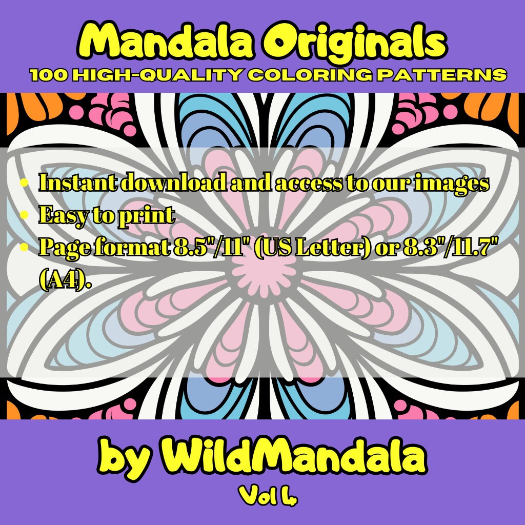 100 Mandala Coloring Patterns Random Patterns for Coloring - Etsy