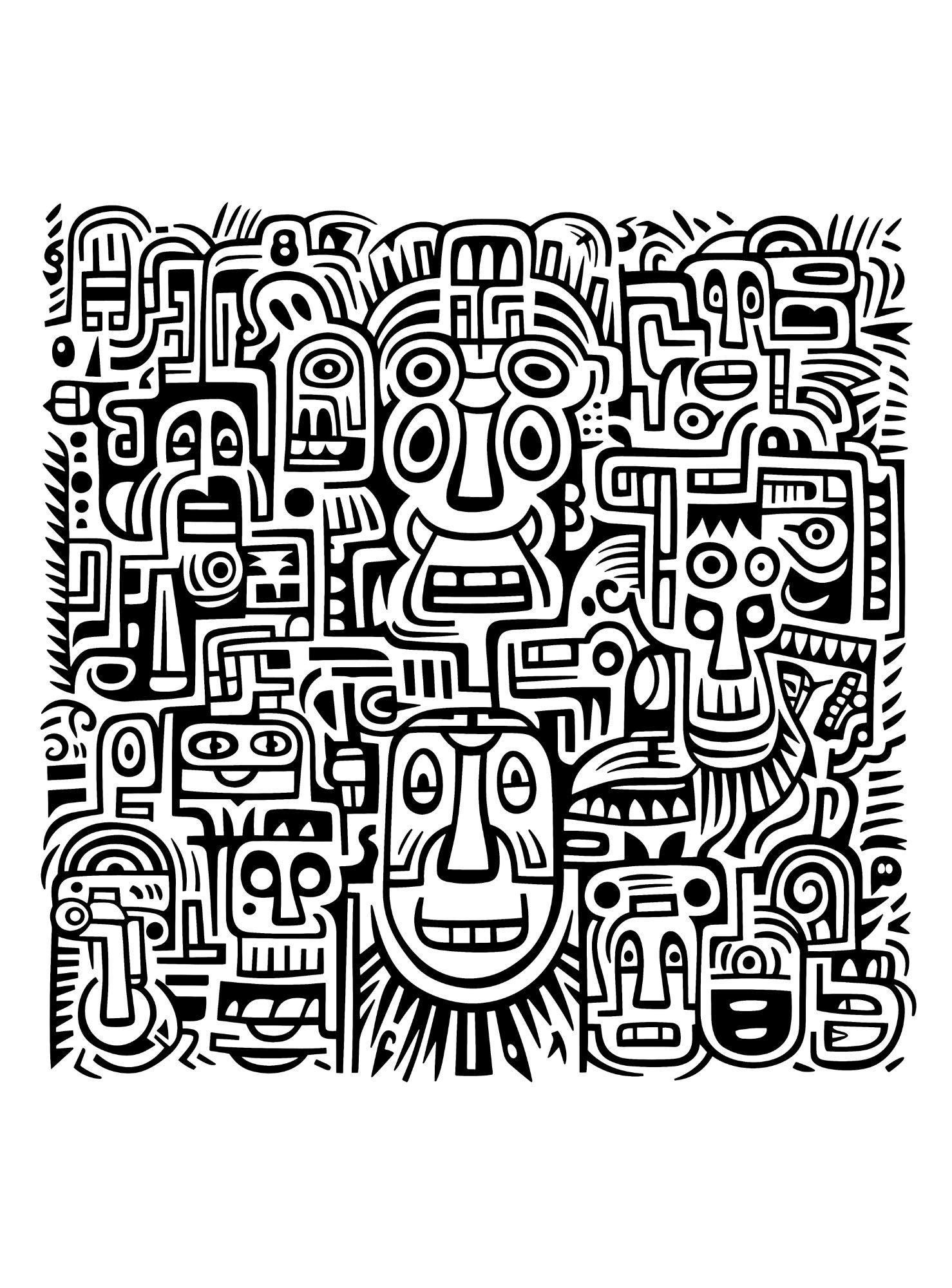 50 Doodle Mandala Patterns for Coloring, Random Patterns for Coloring ...