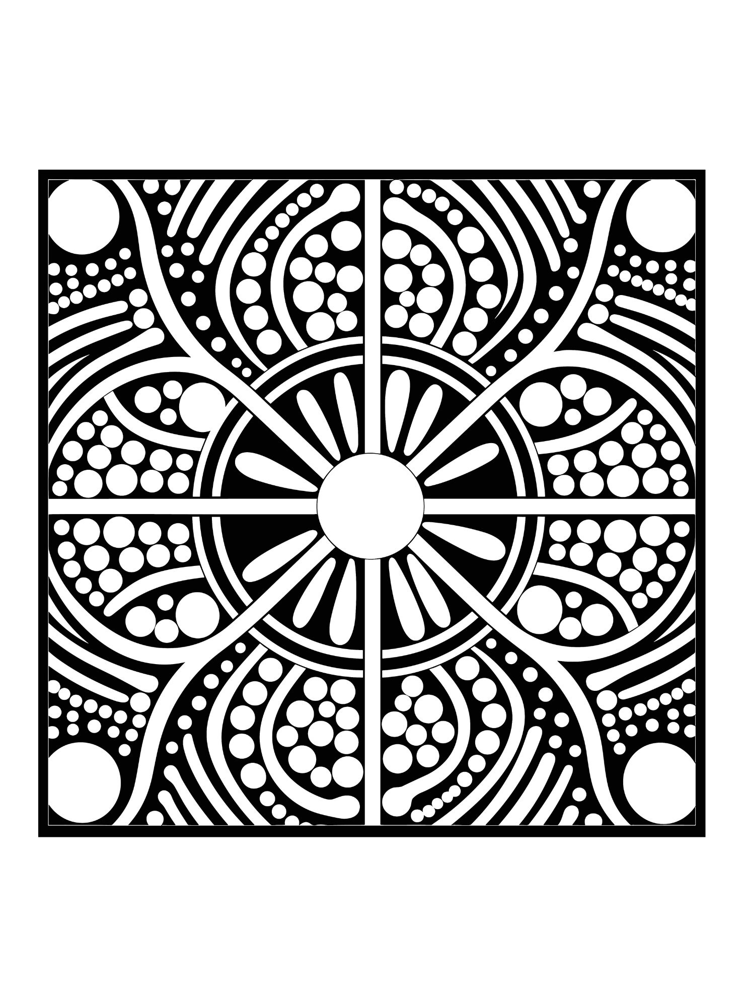 100 Mandala Coloring Patterns, Random Patterns for Coloring, Mandala ...