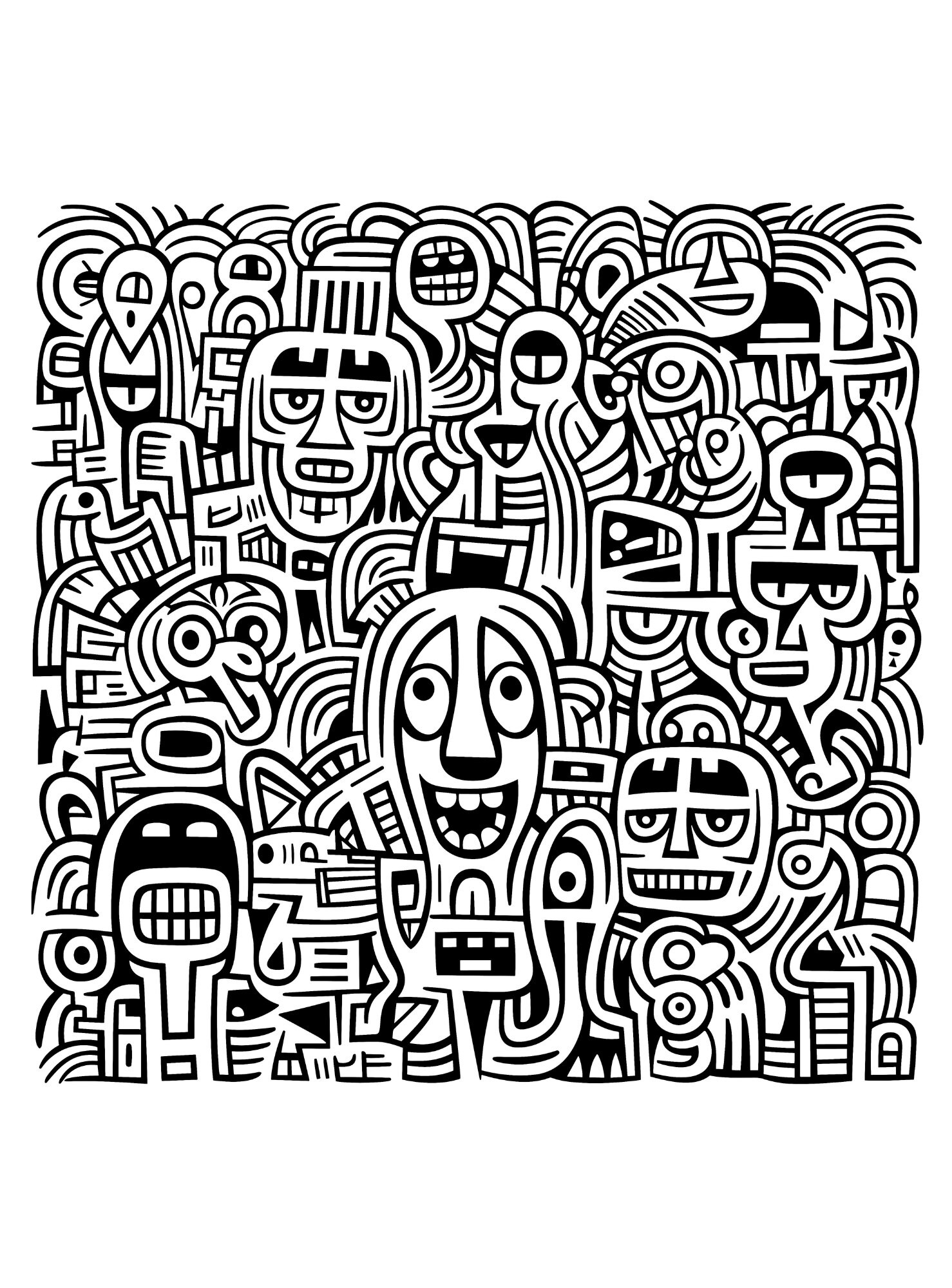 50 Doodle Mandala Patterns for Coloring, Random Patterns for Coloring ...